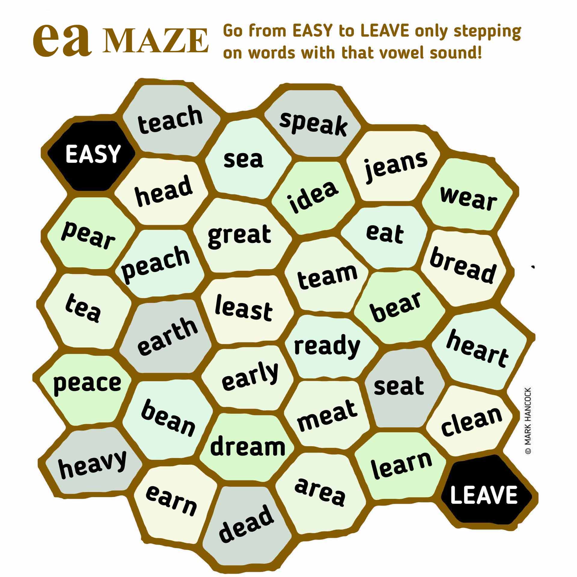 Mark's spelling maze 'ea' | Hancock McDonald ELT